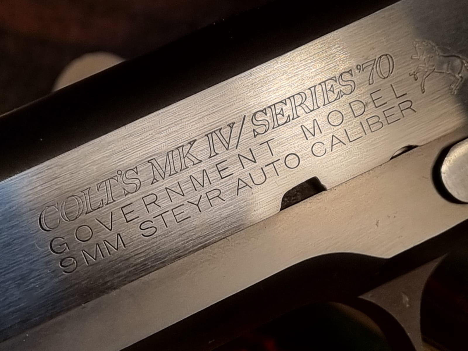 PISTOLA SEMIAUTOMATICA COLT GOVERNMENT 70 USATO 4996 calibro 9 STEYR ...